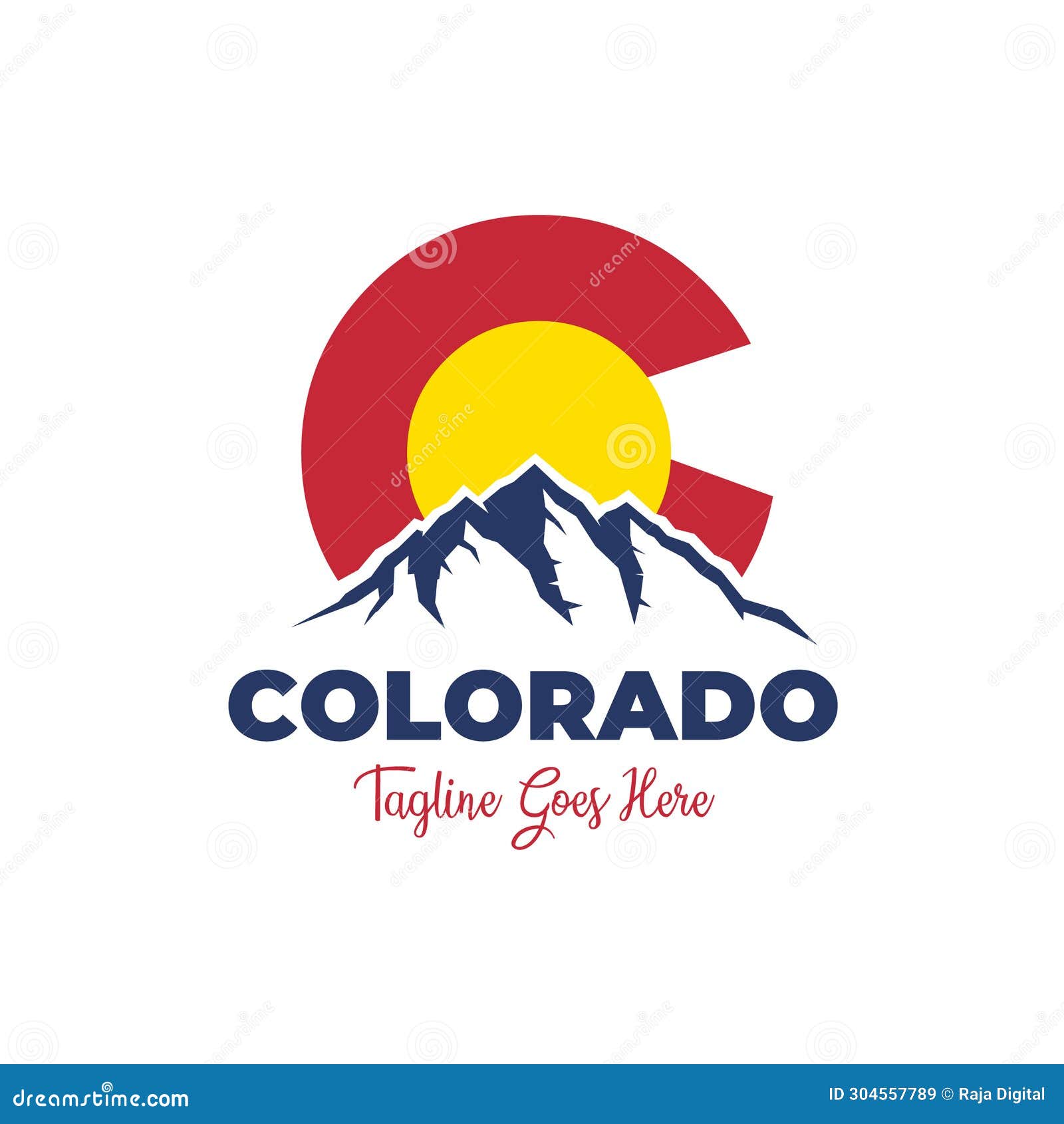Colorado Mountain Logo Vector Art Illustration Stock Vector ...