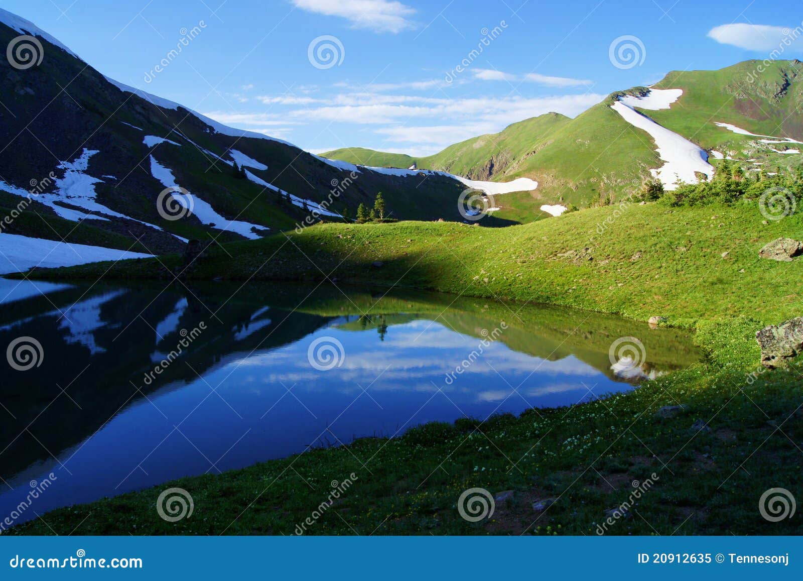 Colorado Mountain Reflection Stock Image - Image of lake, reflection ...
