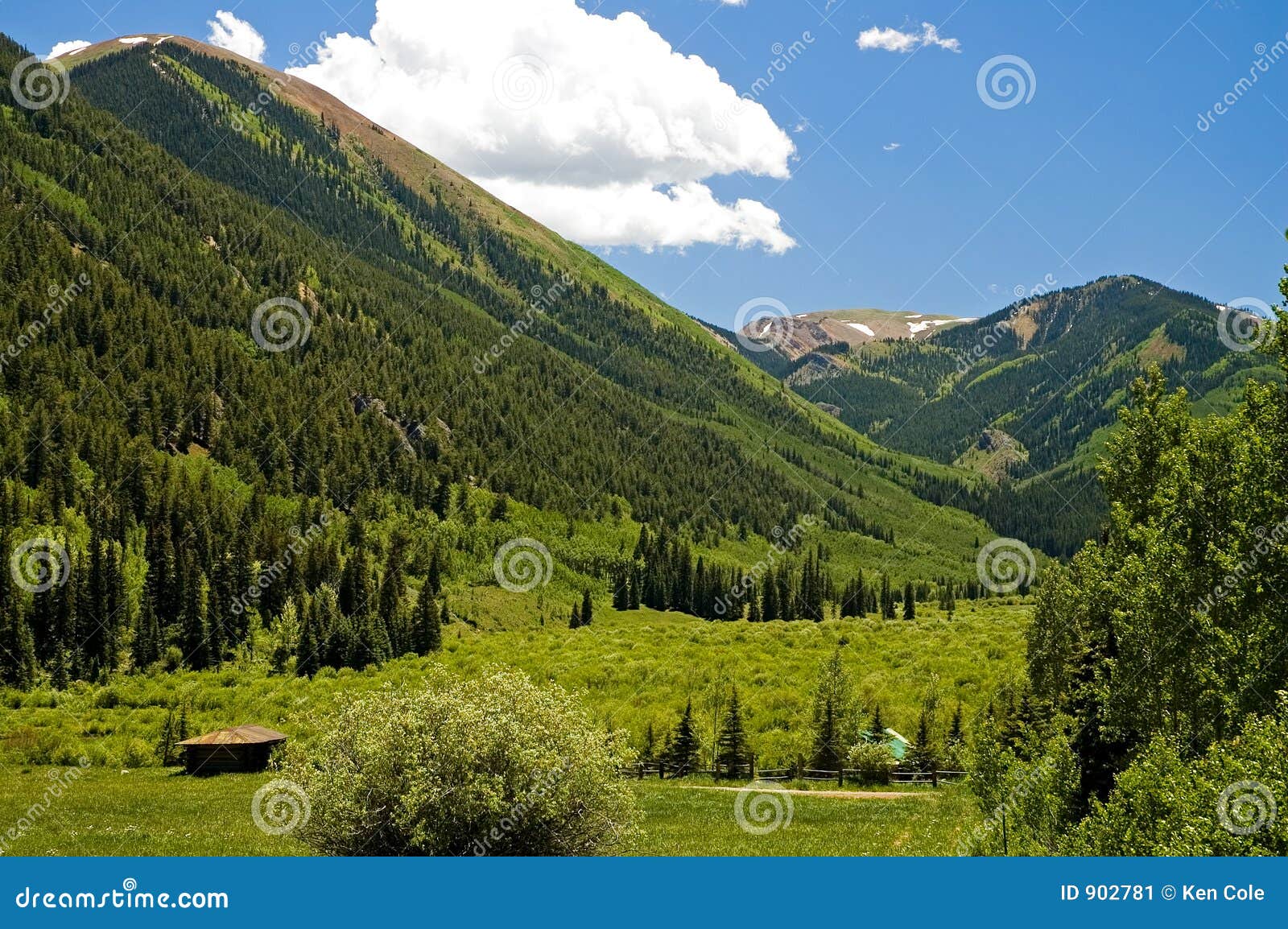 Colorado Mountain Valley - 1 Stock Image - Image of mountains, bright ...