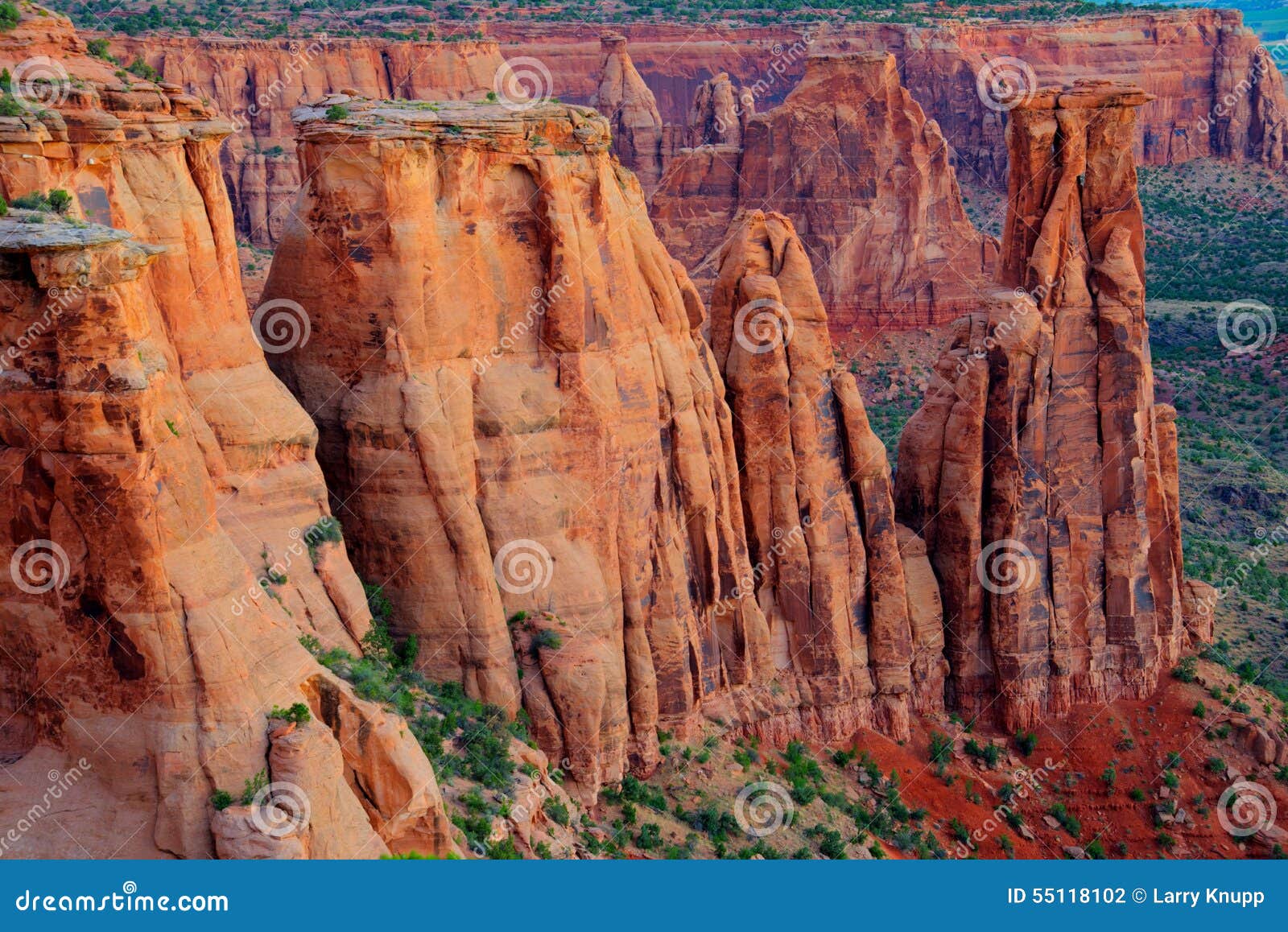 Colorado National Monument at Sunset Stock Photo - Image of sunset ...