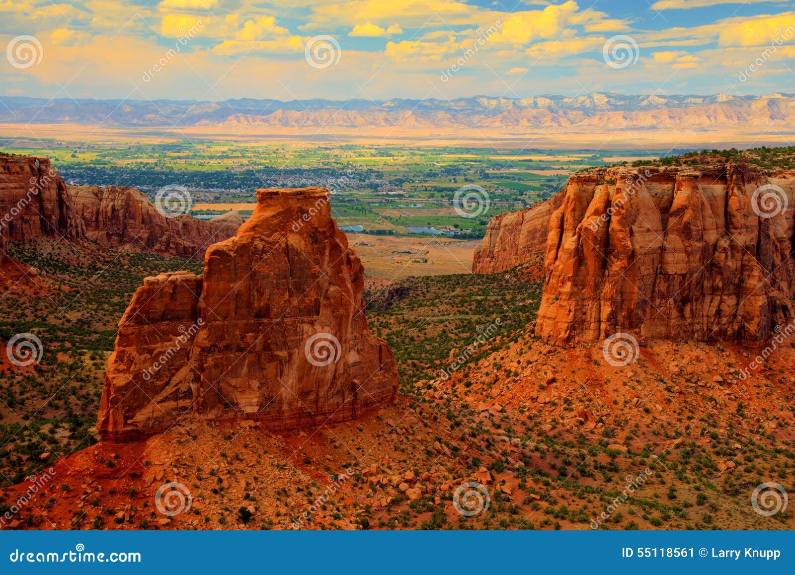 Colorado National Monument at Sunset Stock Image - Image of national ...