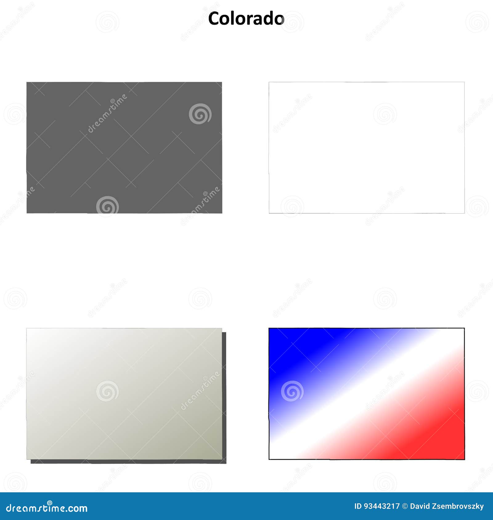 Colorado Outline Map Country Shape Symbol State Borders Vector ...