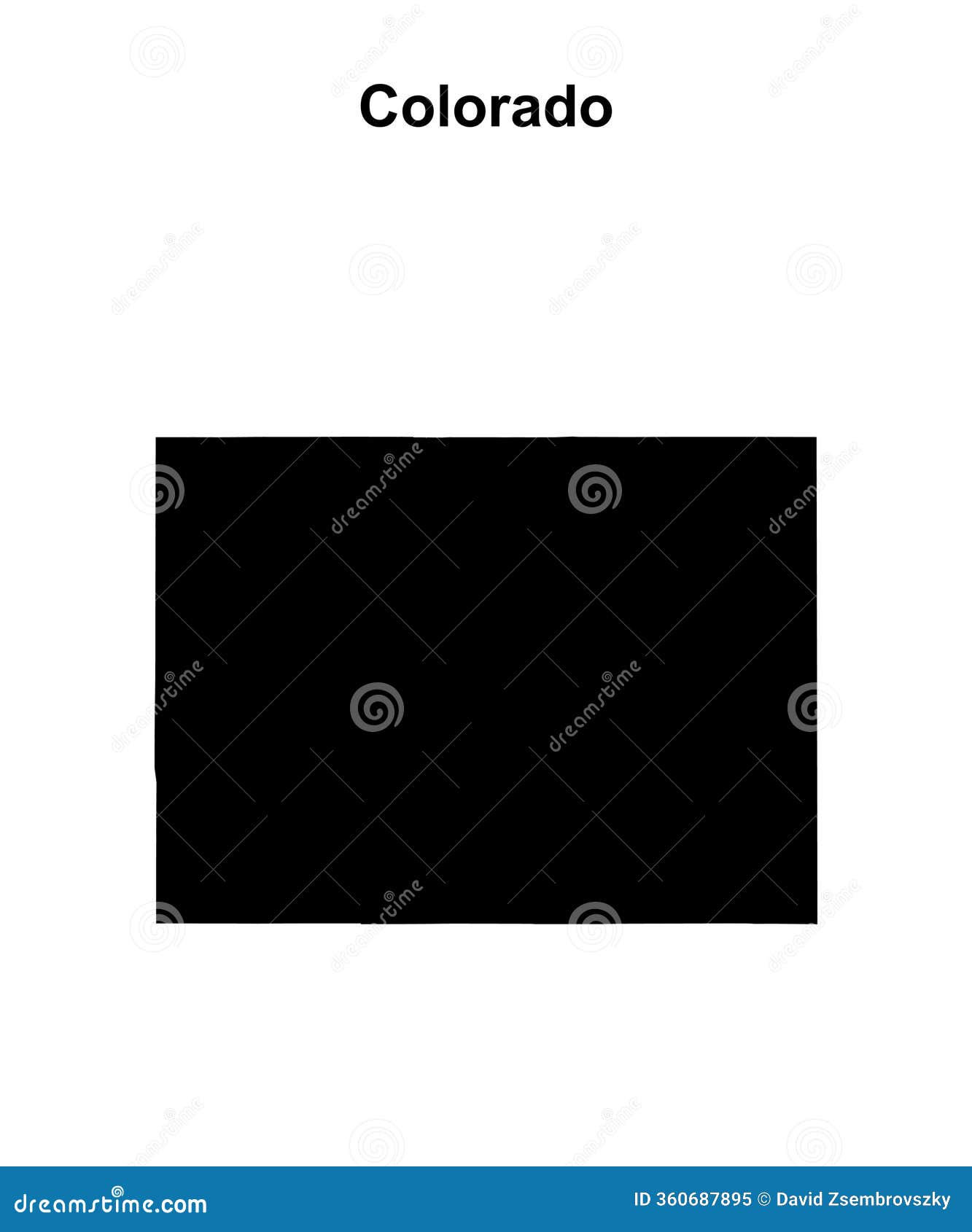 Colorado outline map stock illustration. Illustration of territory ...