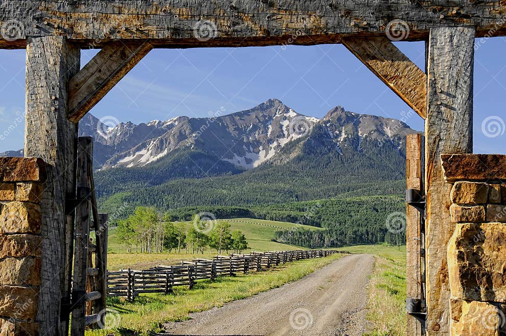 Colorado ranch stock image. Image of wood, blue, open - 22251509