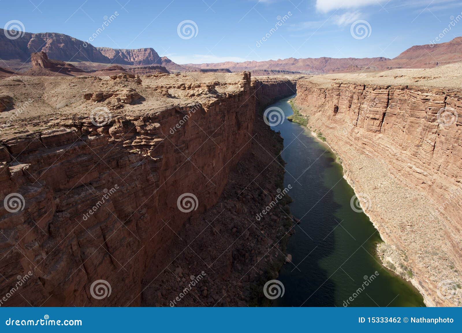 Colorado River Gorge through the Desert Stock Photo - Image of gorge ...