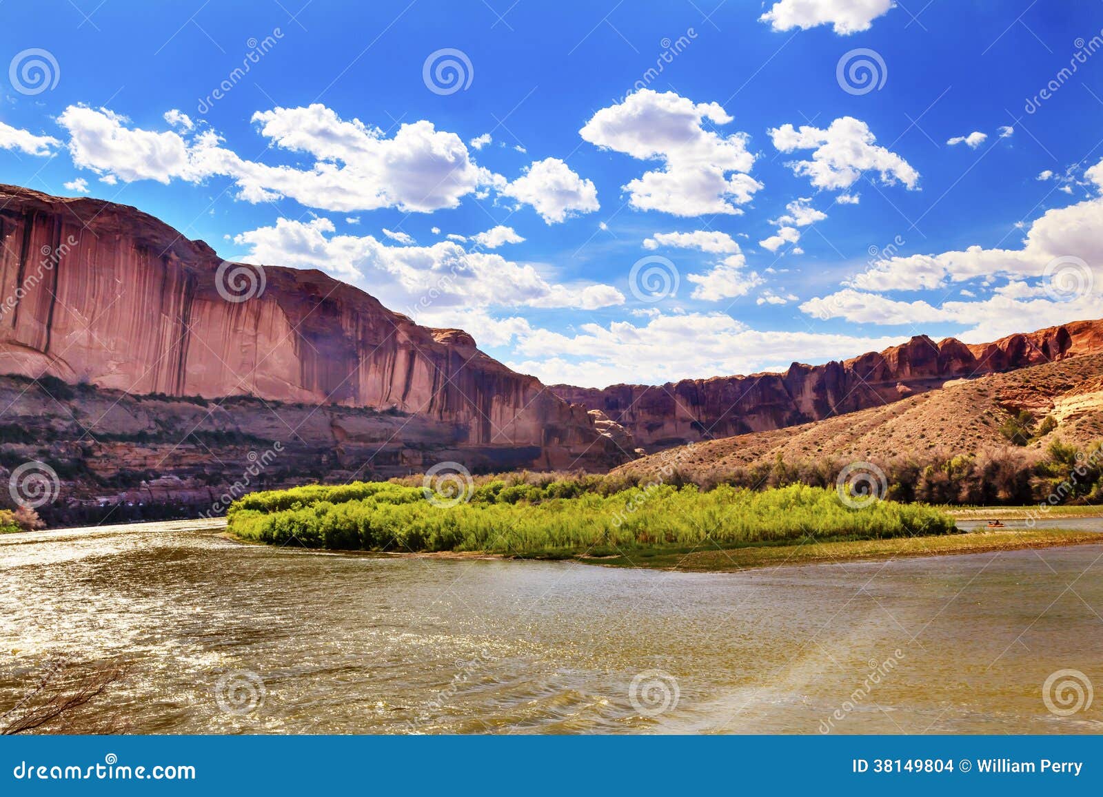 Colorado River Rock Canyon Moab Utah Stock Photo - Image of desert ...