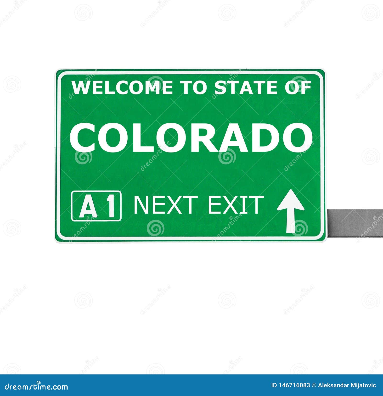 COLORADO Road Sign Isolated on White Stock Image - Image of roadside ...