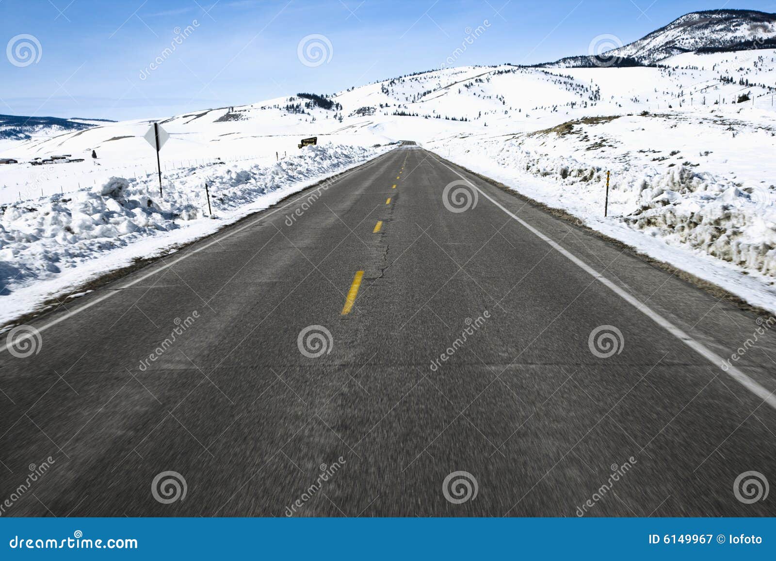 Colorado road in winter. stock image. Image of driving - 6149967