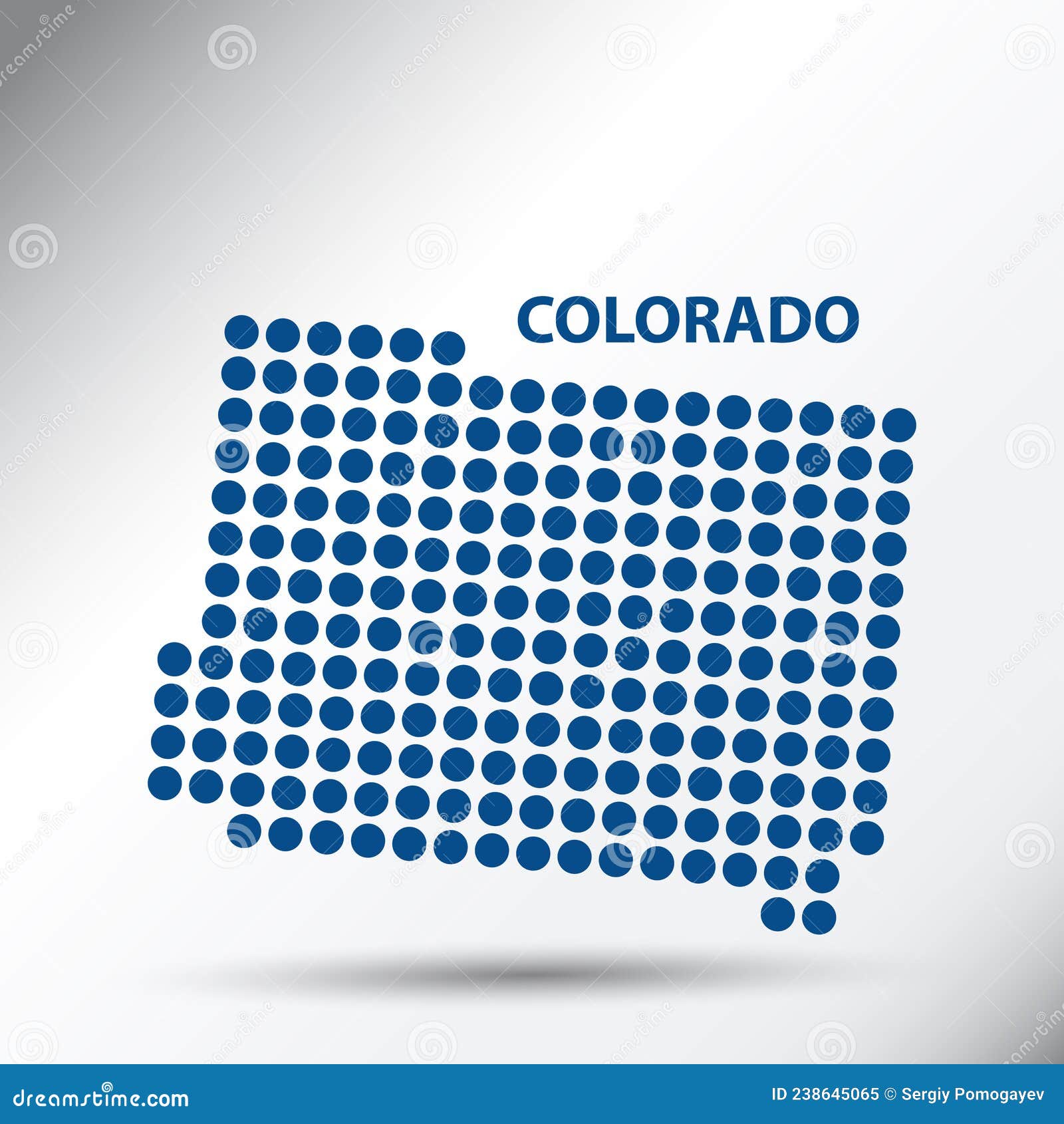 Colorado State Abstract Dotted Map Stock Vector - Illustration of ...