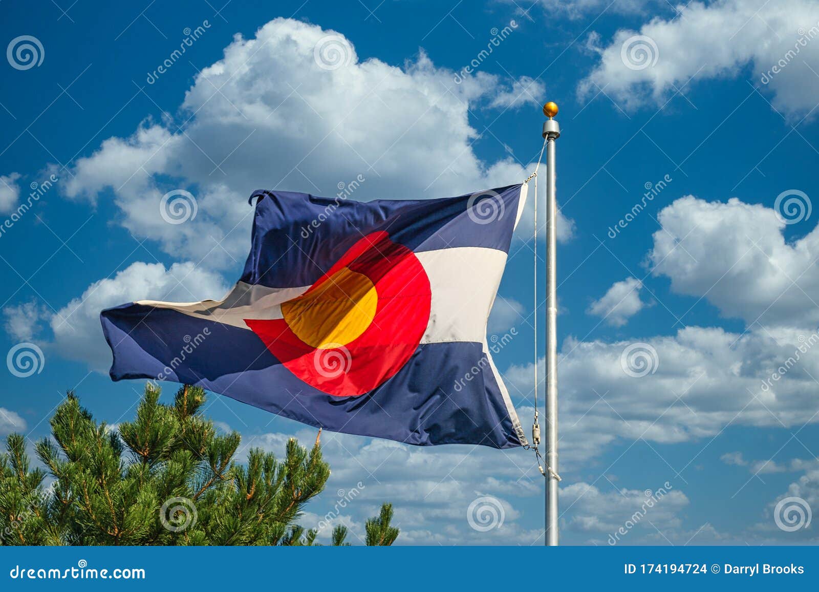 Colorado State Flag stock photo. Image of colorado, flag - 174194724