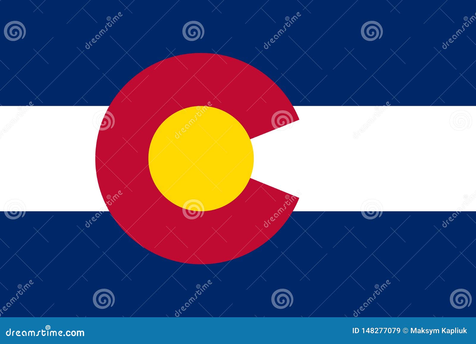 Colorado State Flag. USA State Symbol Stock Vector - Illustration of ...