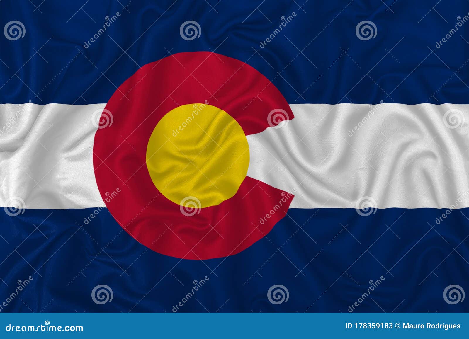 Colorado state flag stock illustration. Illustration of continent ...