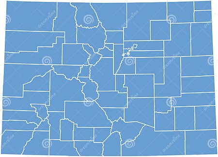Colorado State Map by Counties Stock Vector - Illustration of county ...