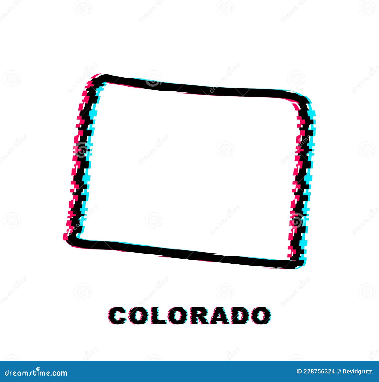 Colorado State Map Outline