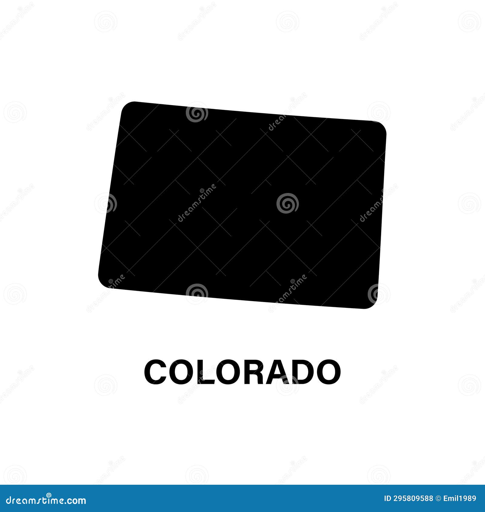 Colorado State Map Silhouette Icon. Stock Illustration - Illustration ...