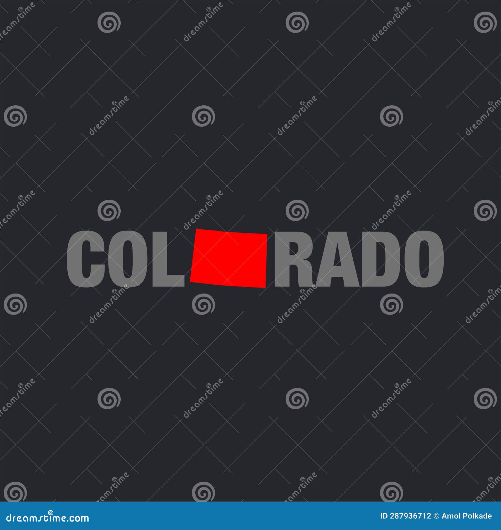Colorado State Map Typography Vector Icon Stock Vector - Illustration ...