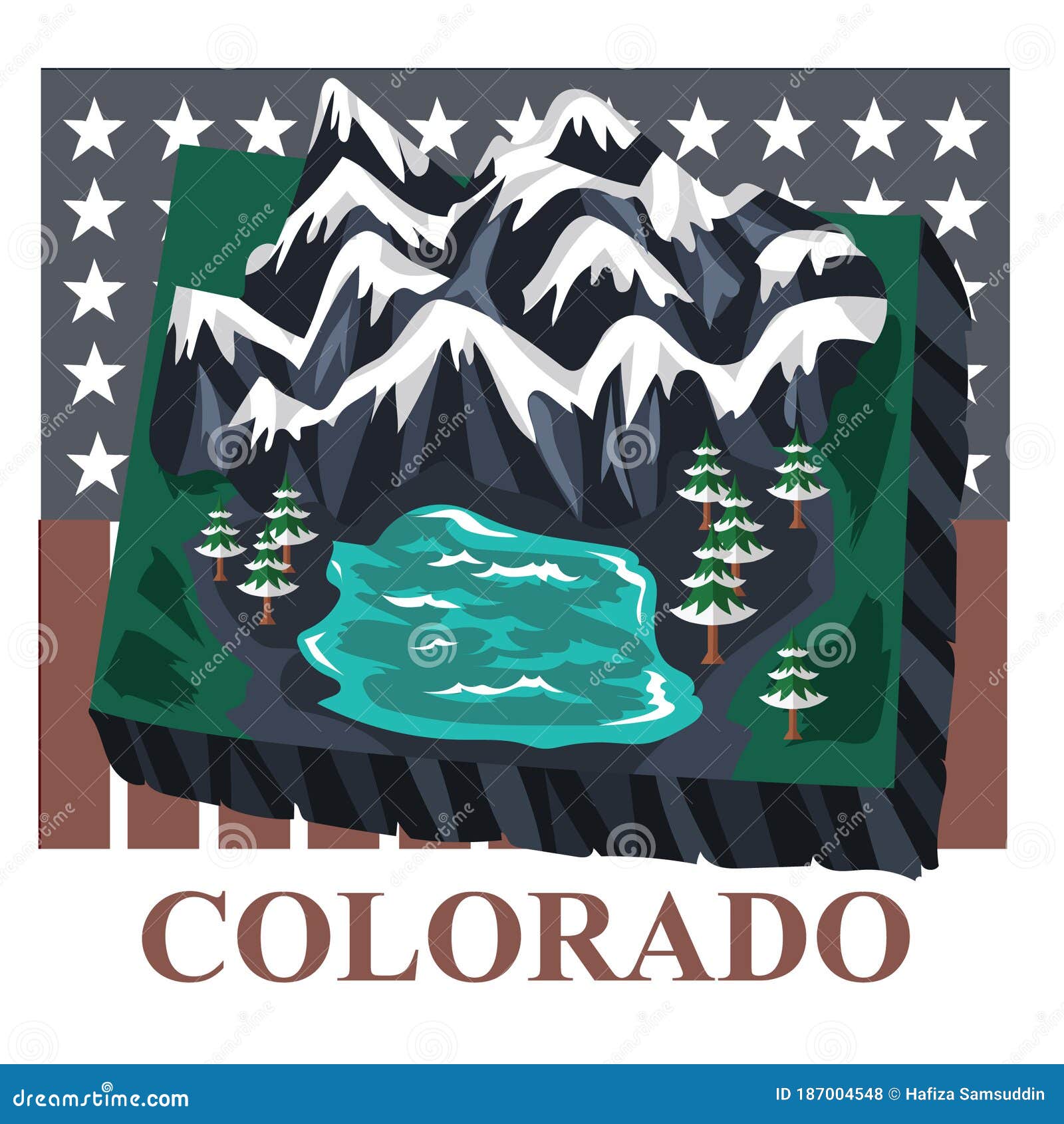 Colorado State Map. Vector Illustration Decorative Design Stock Vector ...