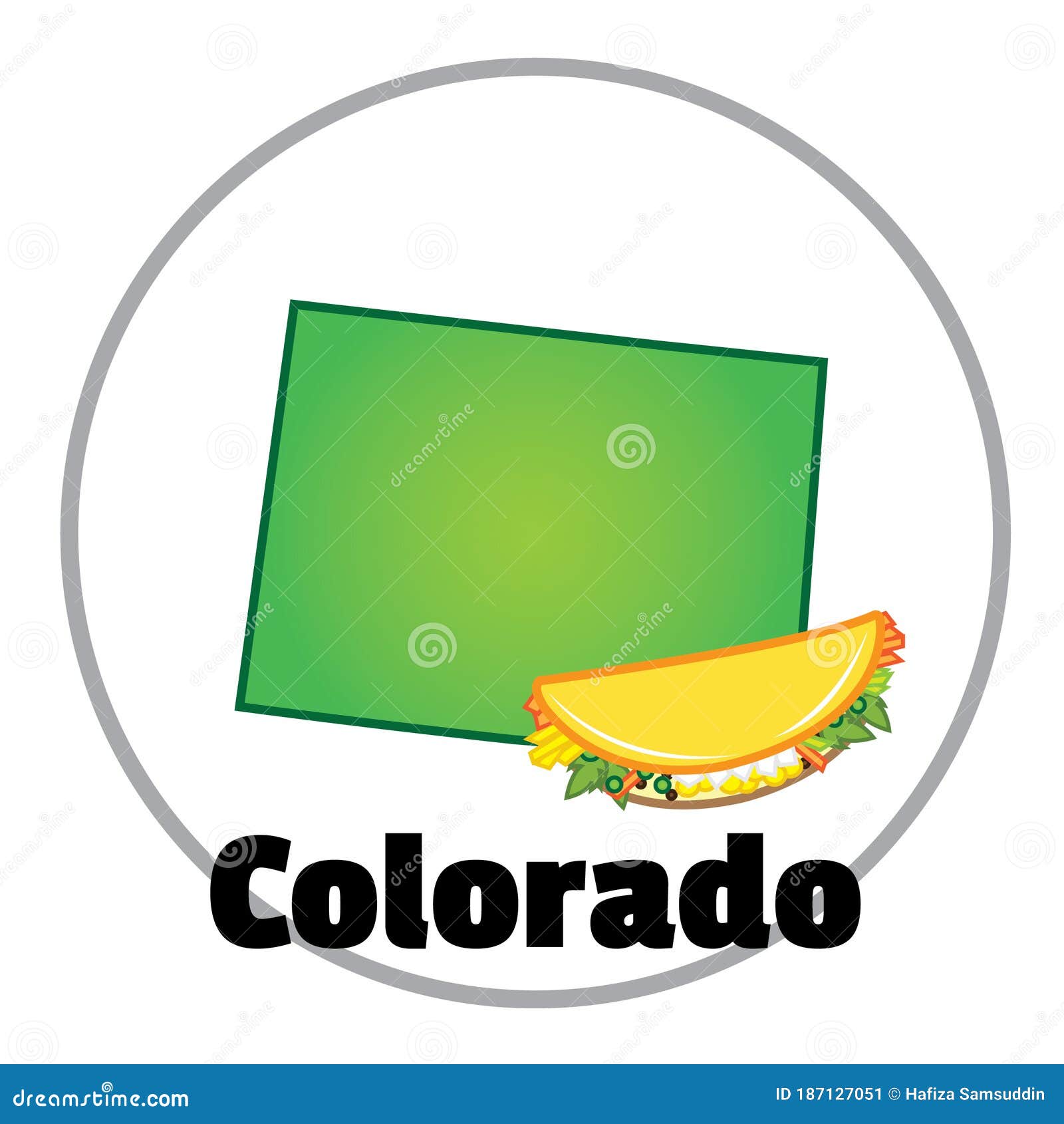 Colorado State Map. Vector Illustration Decorative Design Stock Vector ...