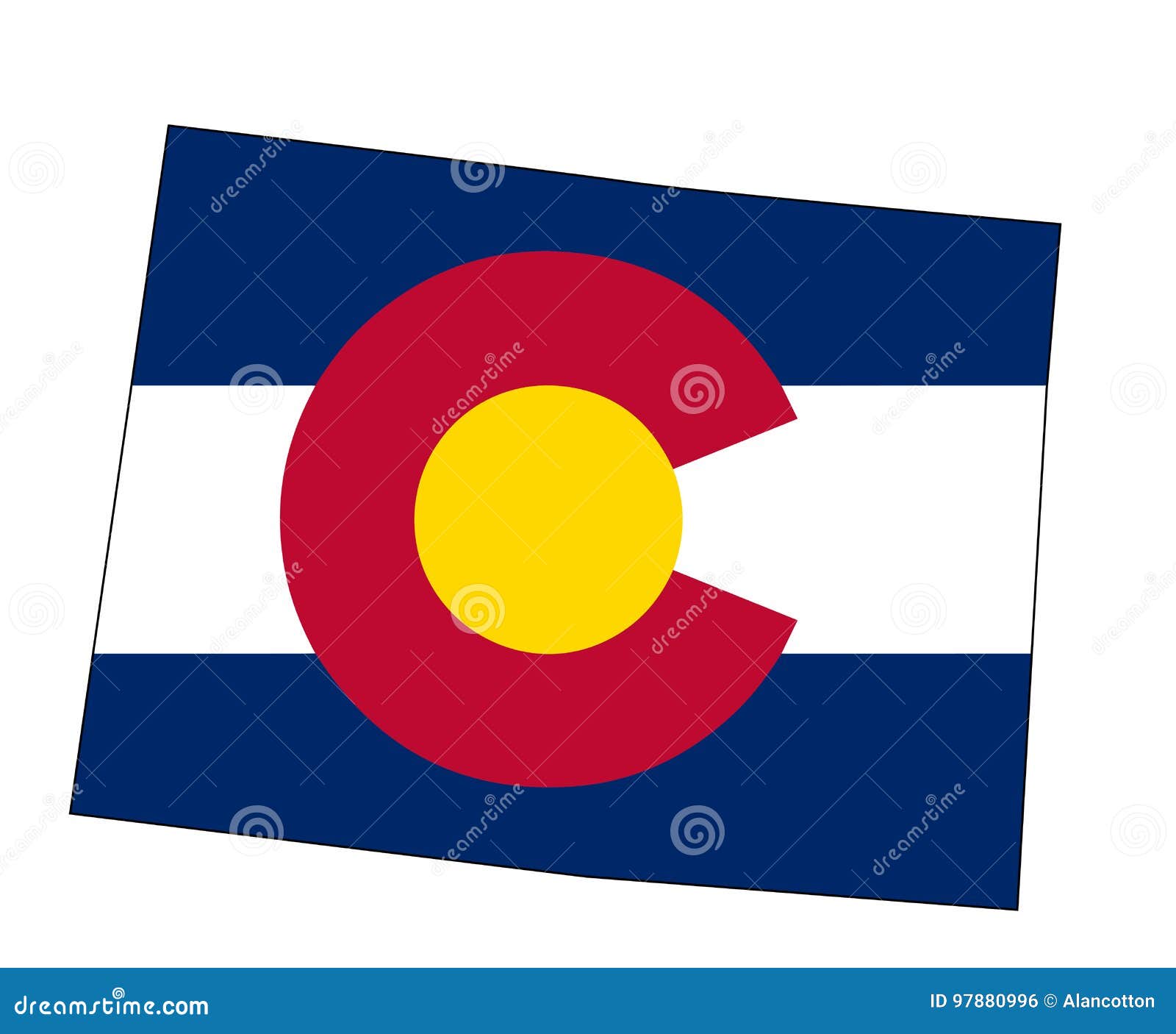 Colorado State Outline Map and Flag Stock Vector - Illustration of ...