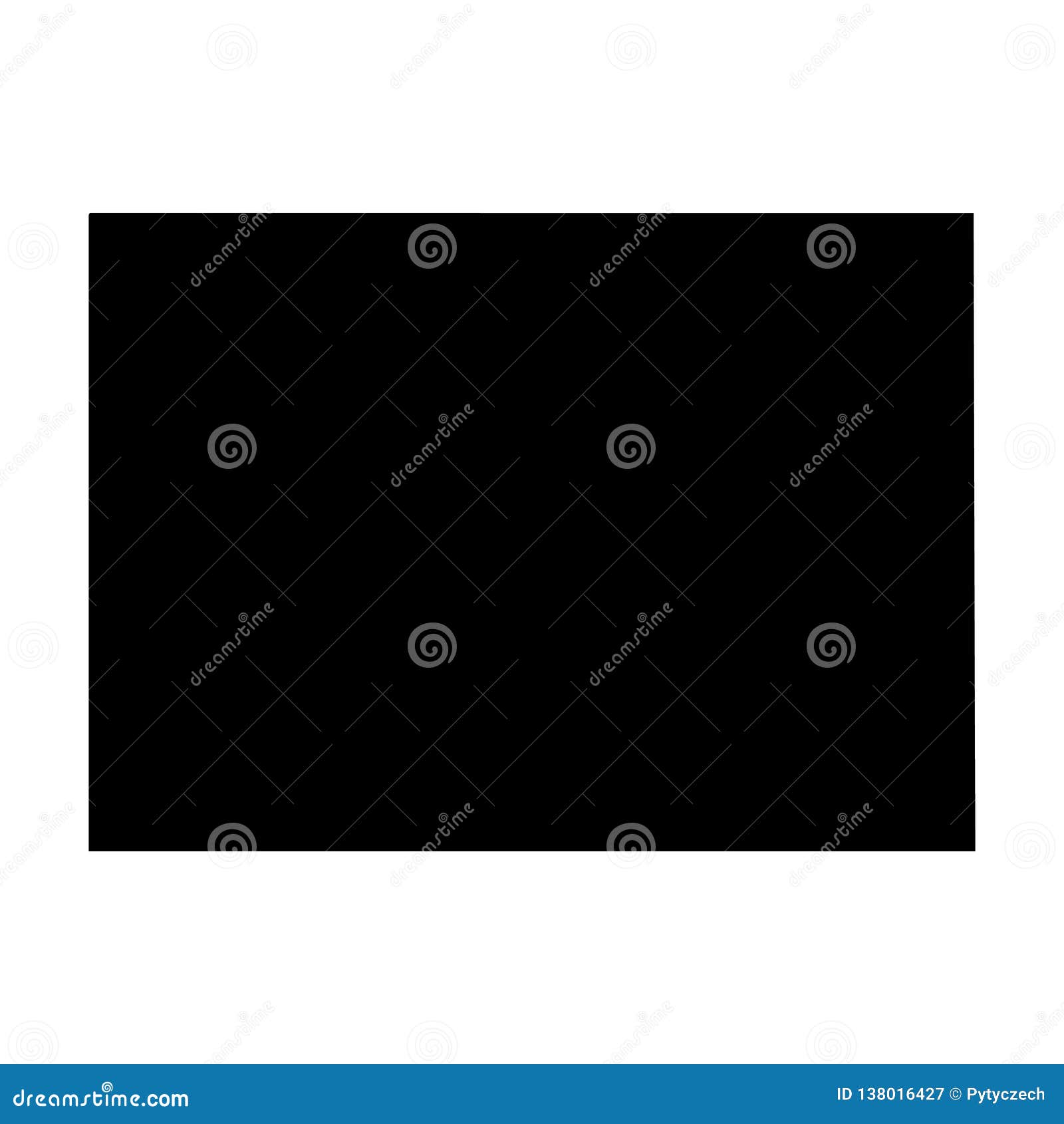 Colorado, State of USA - Solid Black Silhouette Map of Country Area ...