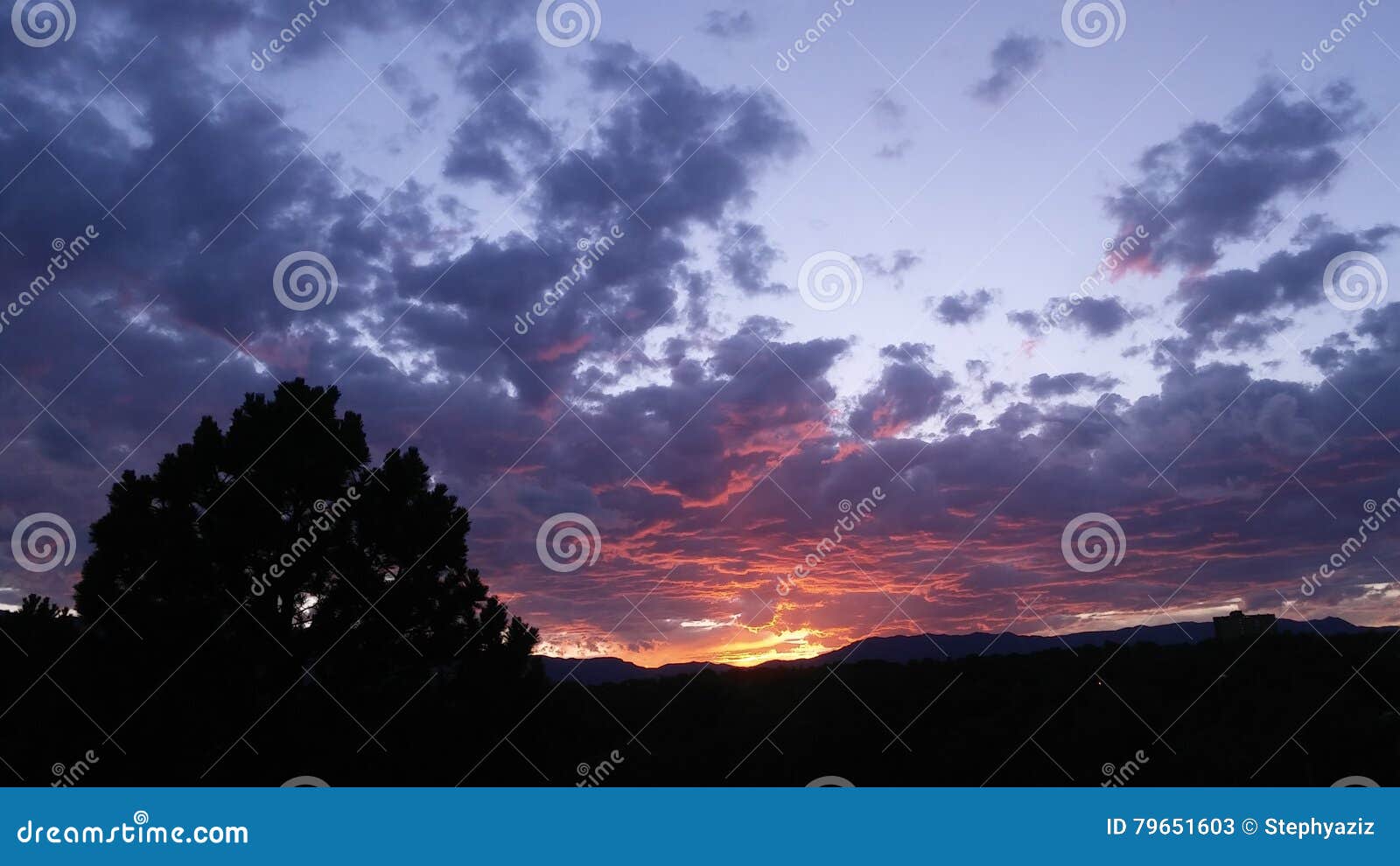 Colorado Sunset stock image. Image of clouds, colorful - 79651603