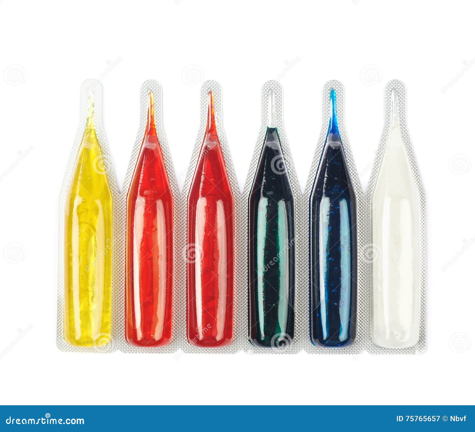 Coloration De Colorant Alimentaire Dans Une Capsule Image stock - Image ...