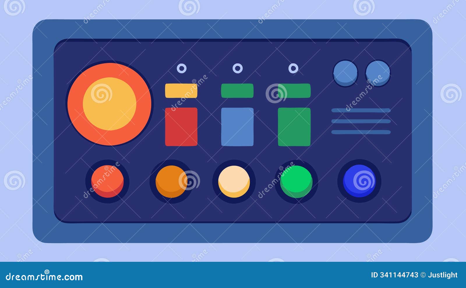 ColorCoded Controls an Illustration of an Accessible Control Panel with ...