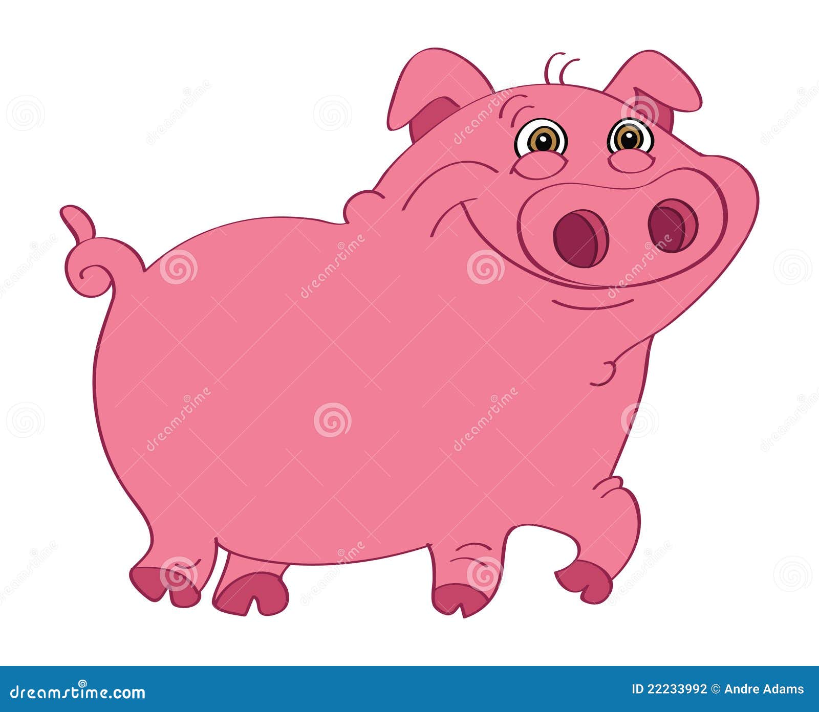 Colore rosa del maiale illustrazione vettoriale. Illustrazione di ...