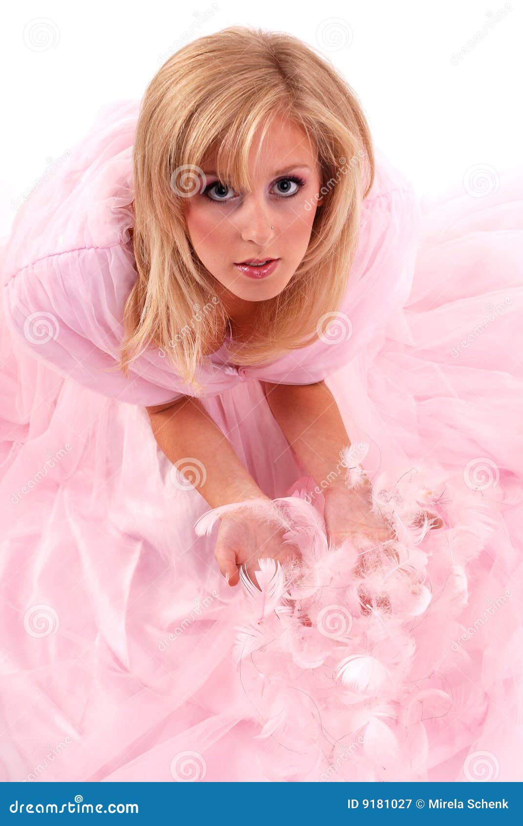 Colore rosa di angelo immagine stock. Immagine di capelli - 9181027