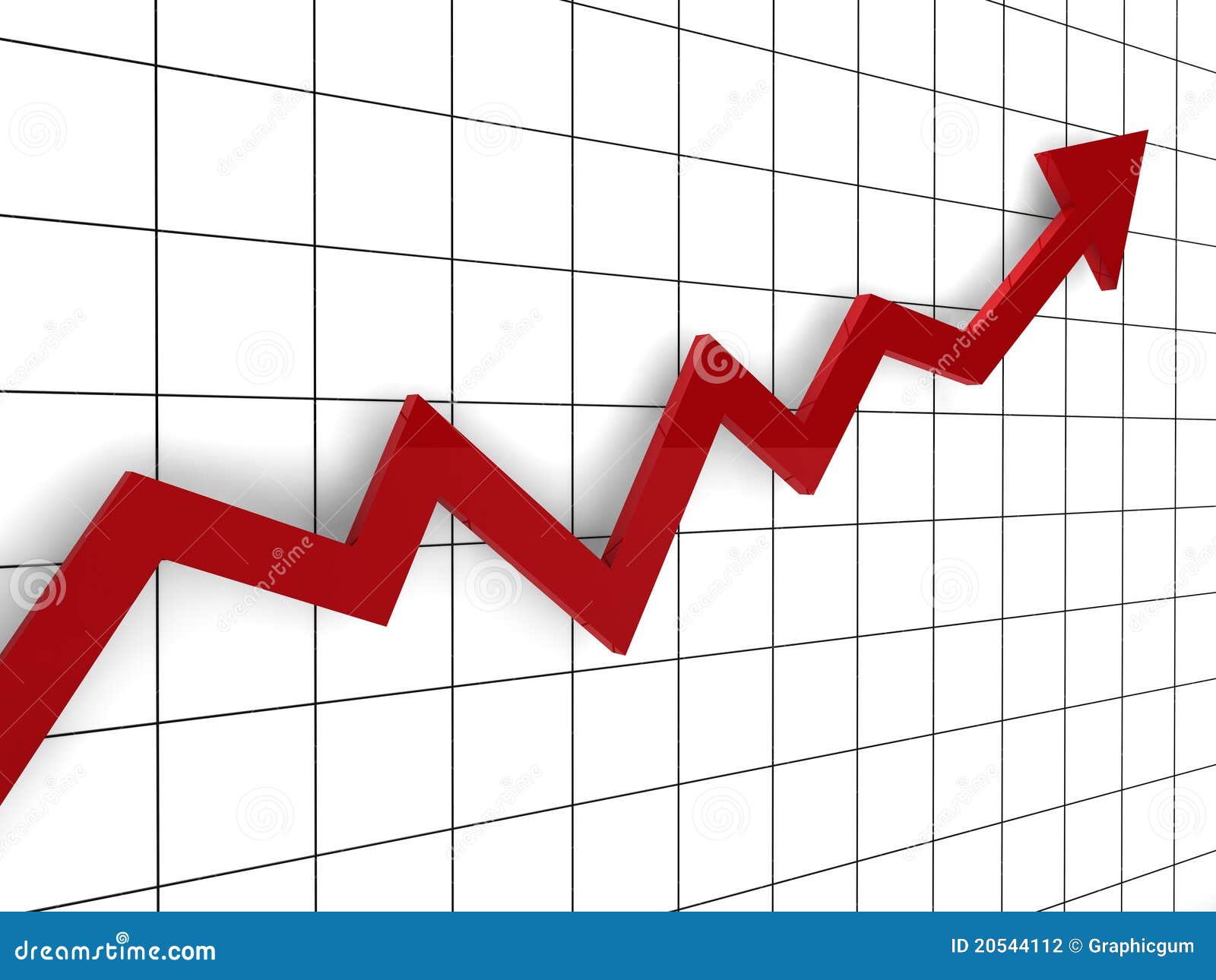 Colore Rosso Della Freccia Del Grafico 3d Illustrazione di Stock ...