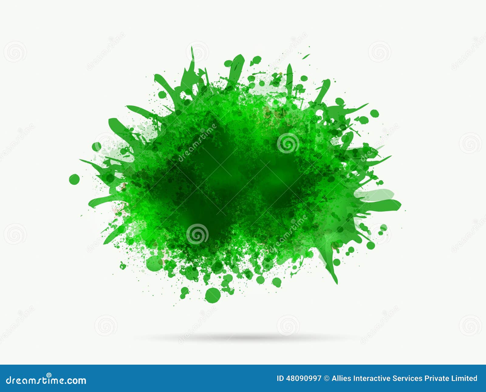 Colore Verde Nella Forma Della Macchia Illustrazione di Stock ...