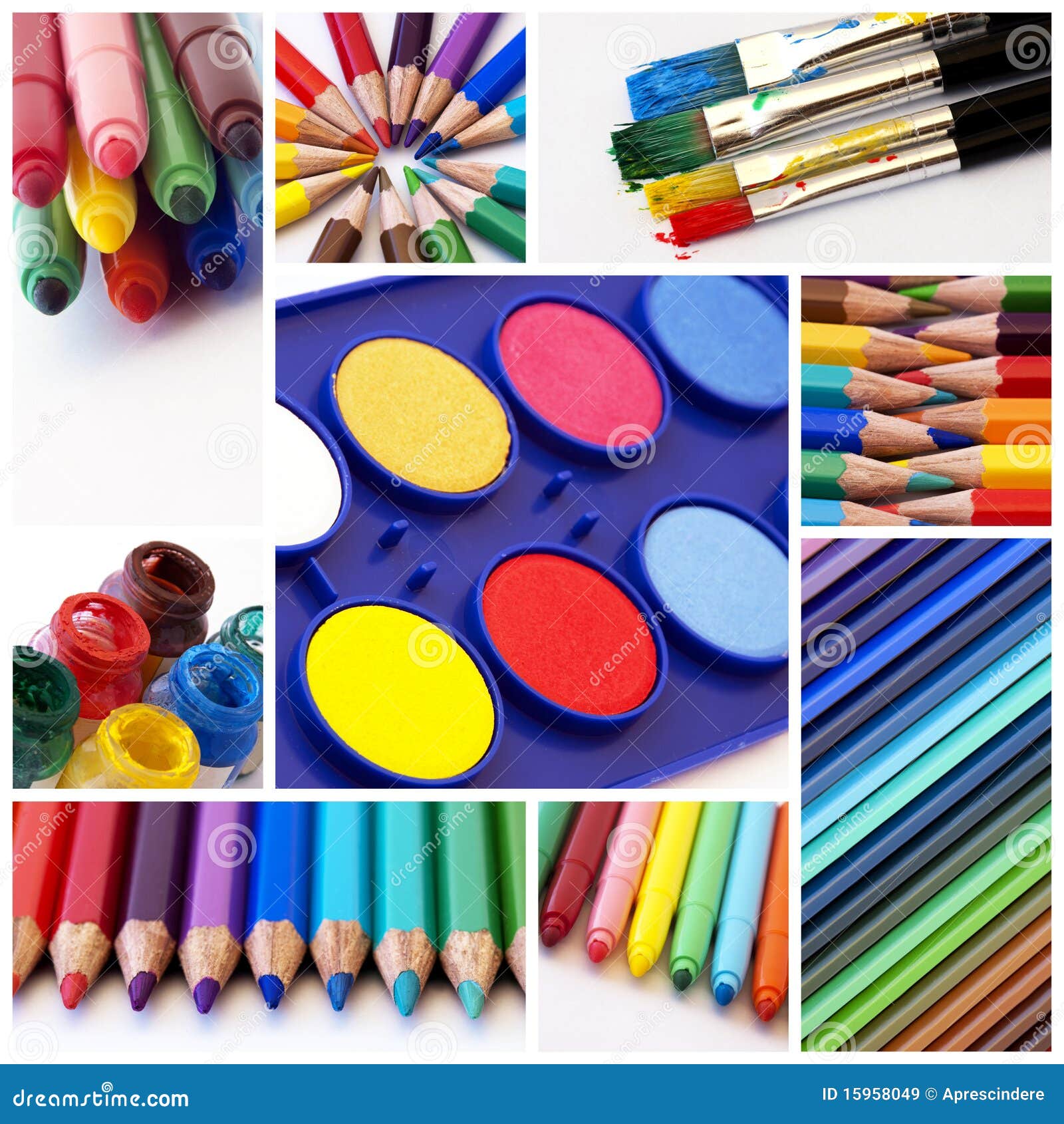 Colorea colllage imagen de archivo. Imagen de collage - 15958049