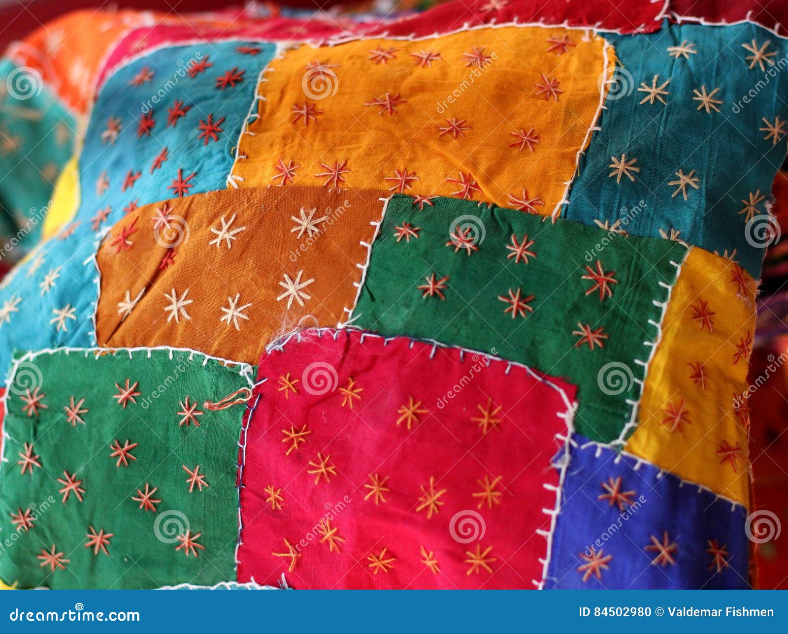 Colorea Remiendos De La Tela Foto de archivo - Imagen de tela, extracto ...