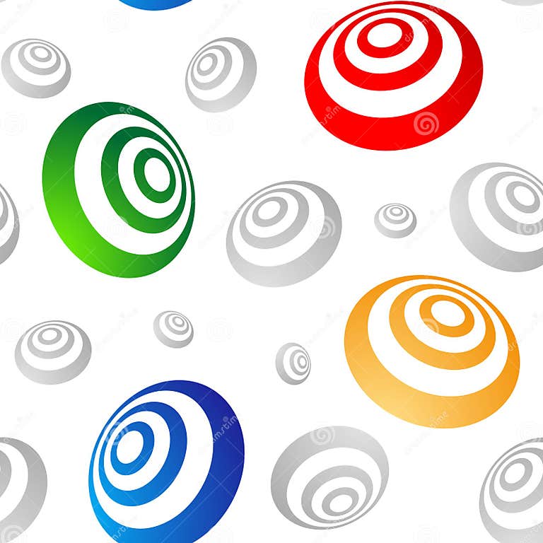 Colored 3D Rings Seamless Vector Stock Vector - Illustration of ...