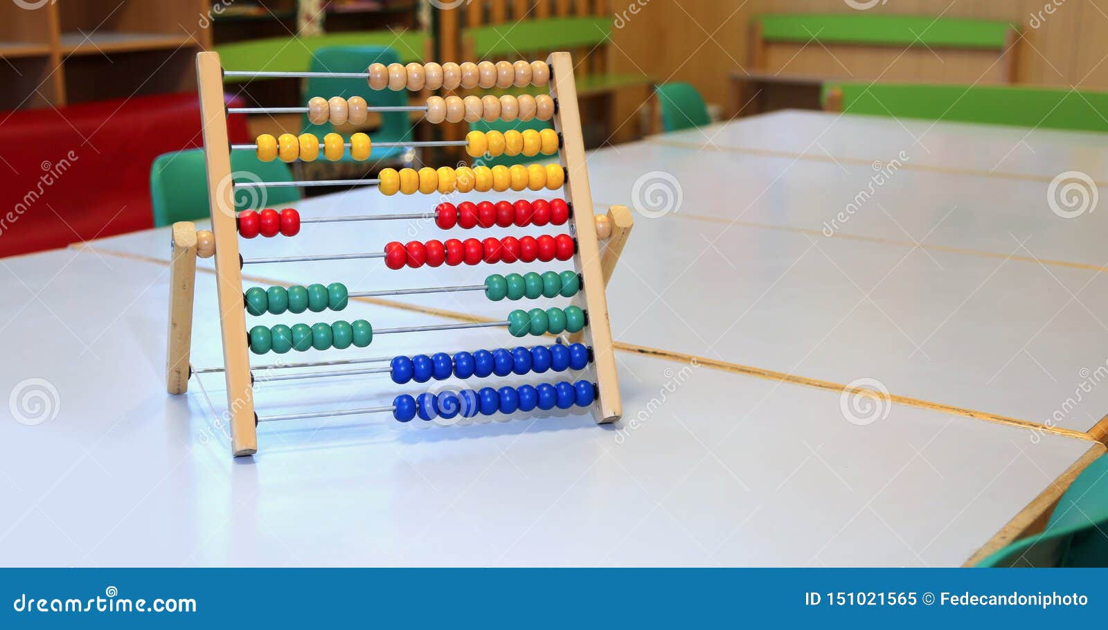 Colored Abacus To Learn How To Count Numbers on a Decimal or Ten Stock ...