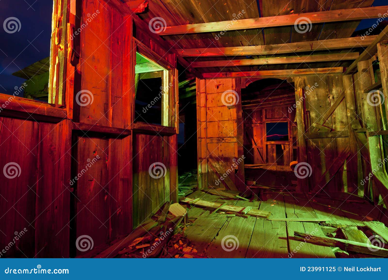 Colored Abandoned Shack stock image. Image of bright - 23991125