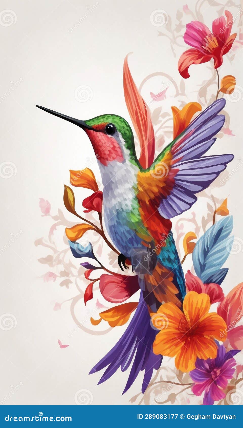 Colored Abstract Bird on Abstract Background, Abstract Colored Bird ...