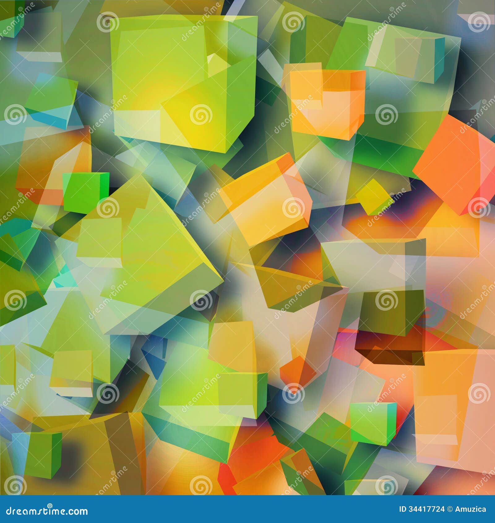 Colored abstract cubes stock illustration. Illustration of gradient ...