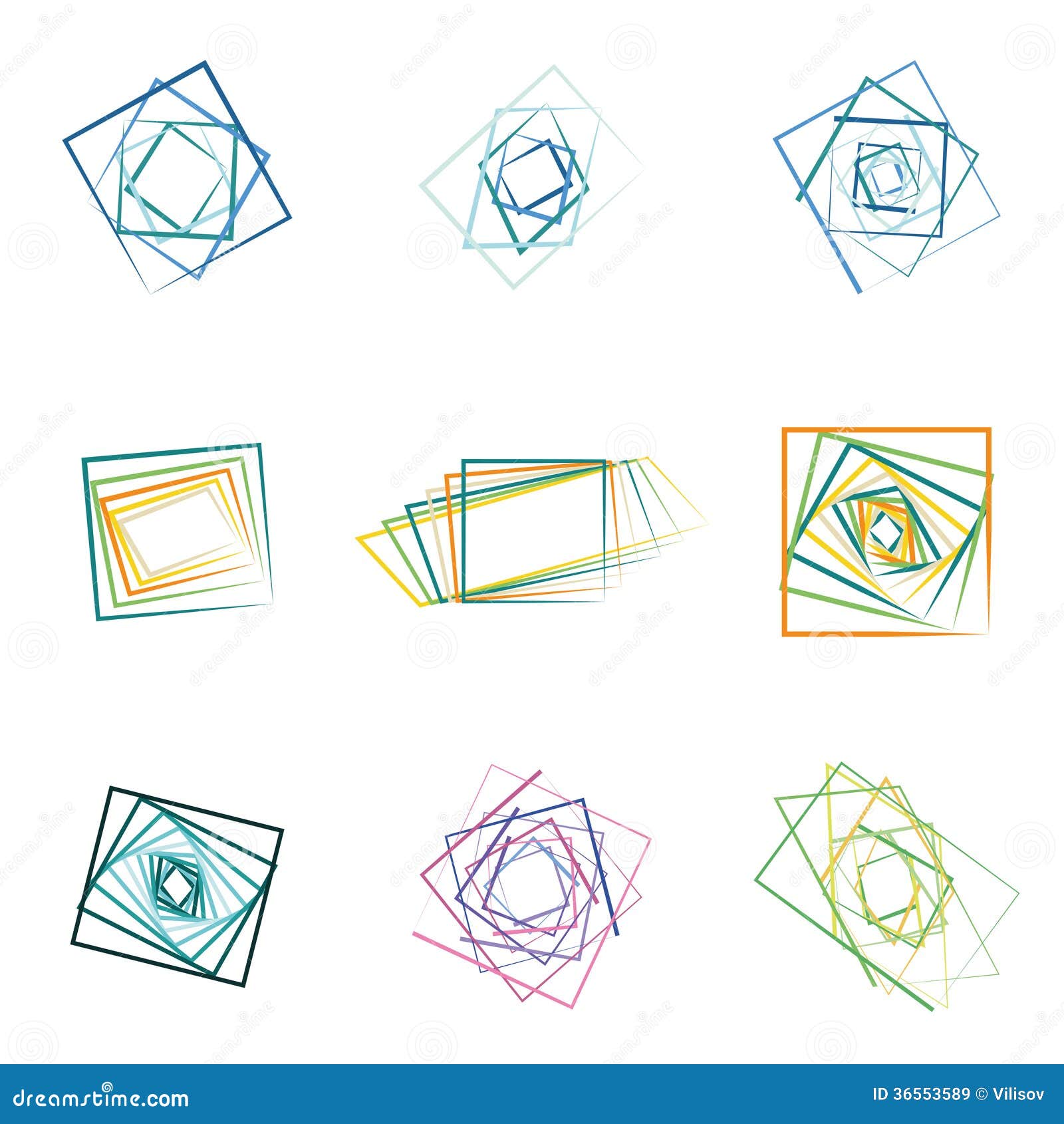 Colored abstract icons stock vector. Illustration of pattern - 36553589