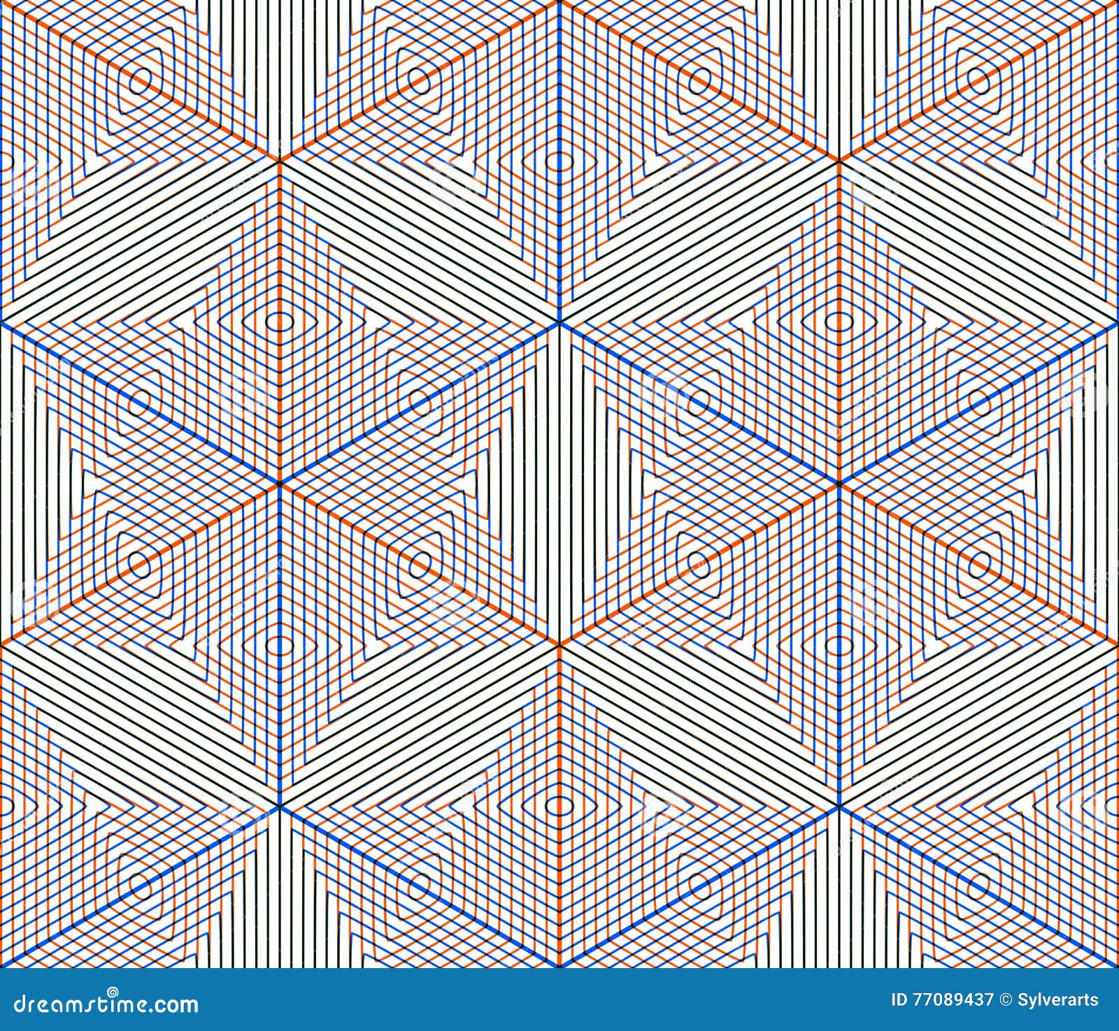 Colored Abstract Interweave Geometric Seamless Pattern, EPS10. B Stock ...