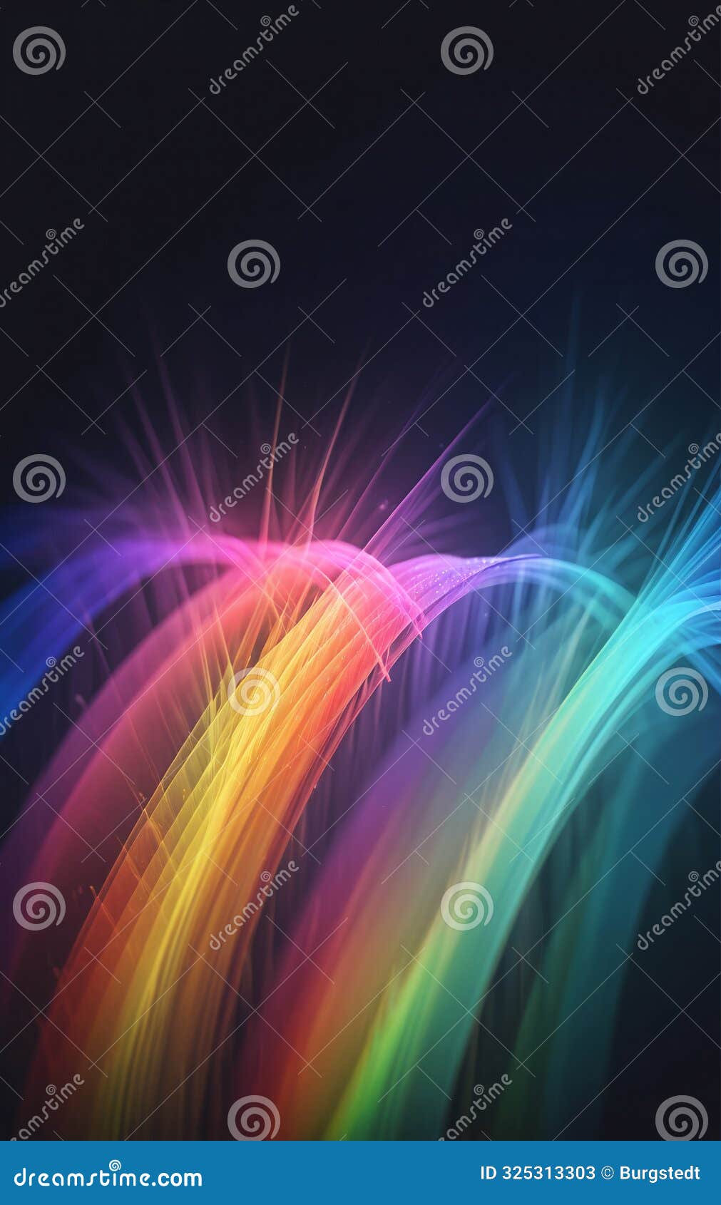 Colored Abstract Lines of Light that Visualize the Refraction and the ...