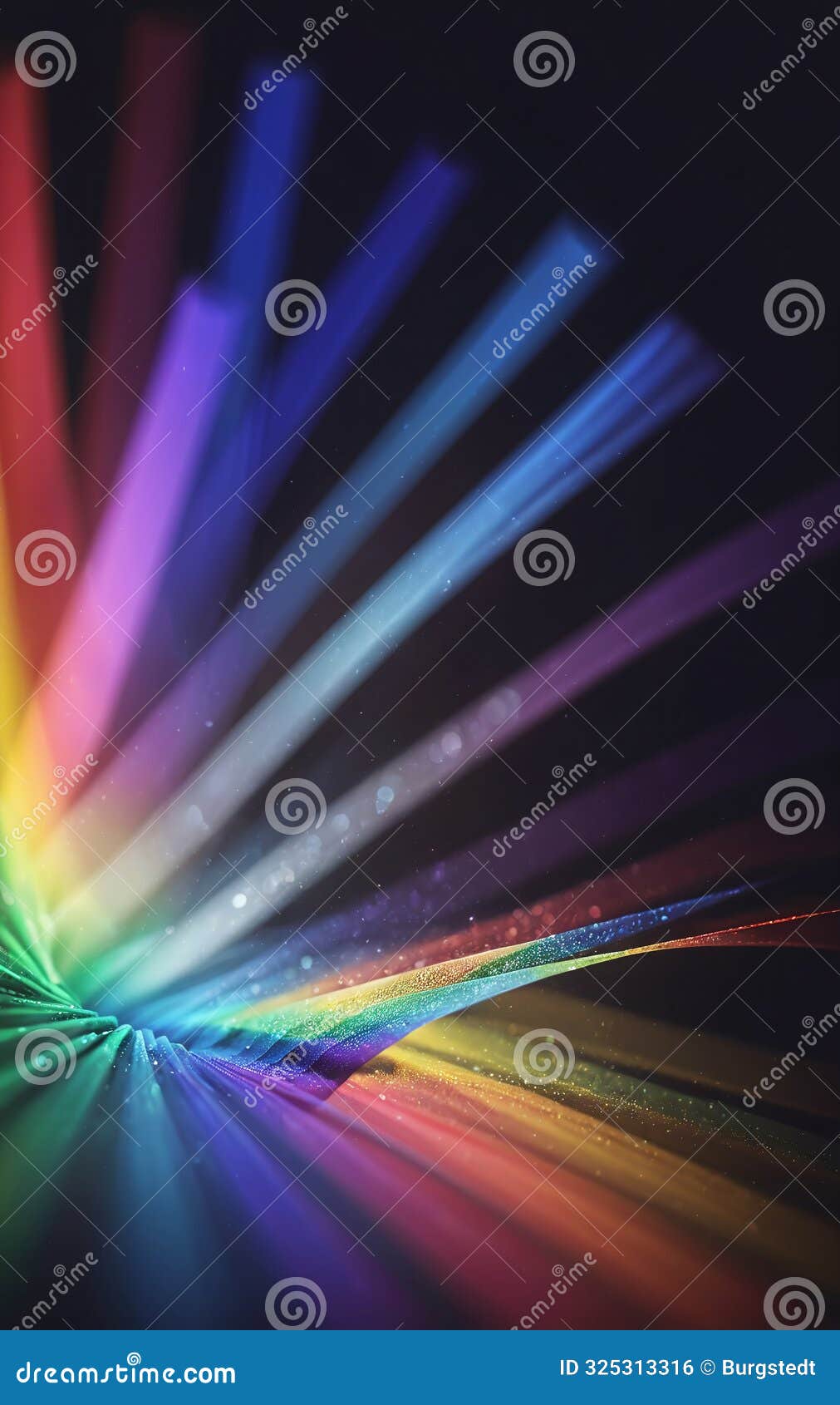 Colored Abstract Lines of Light that Visualize the Refraction and the ...
