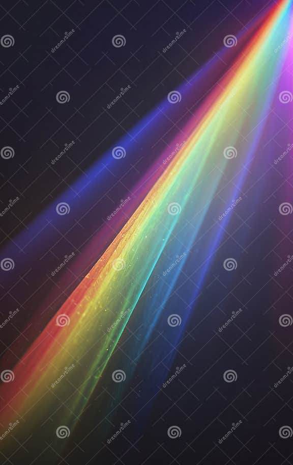 Colored Abstract Lines of Light that Visualize the Refraction and the ...