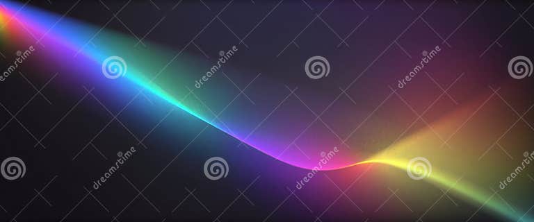 Colored Abstract Lines of Light that Visualize the Refraction and the ...