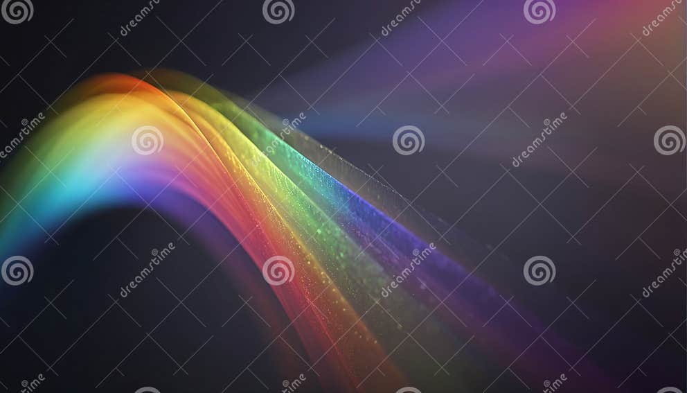 Colored Abstract Lines of Light that Visualize the Refraction and the ...