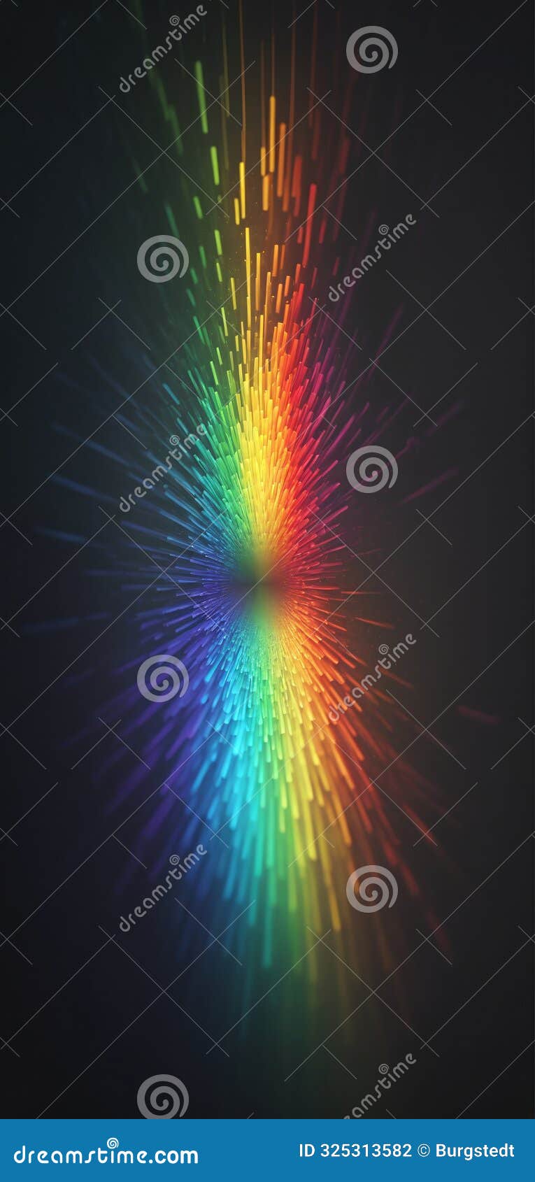 Colored Abstract Lines of Light that Visualize the Refraction and the ...