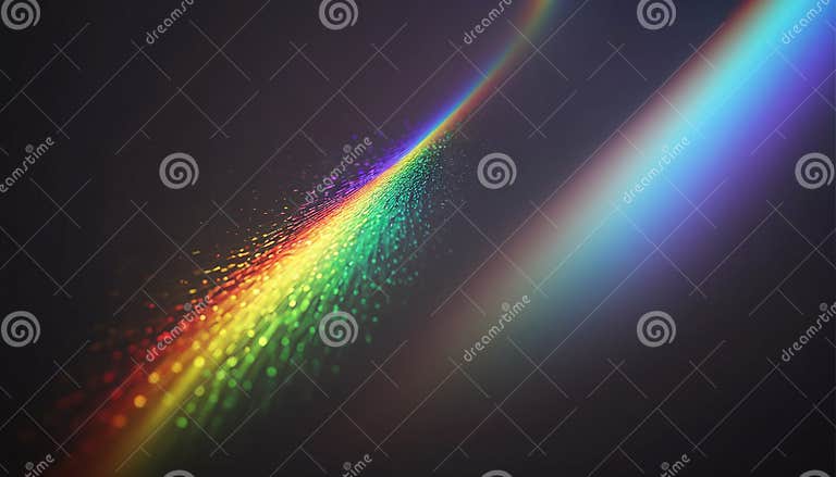 Colored Abstract Lines of Light that Visualize the Refraction and the ...