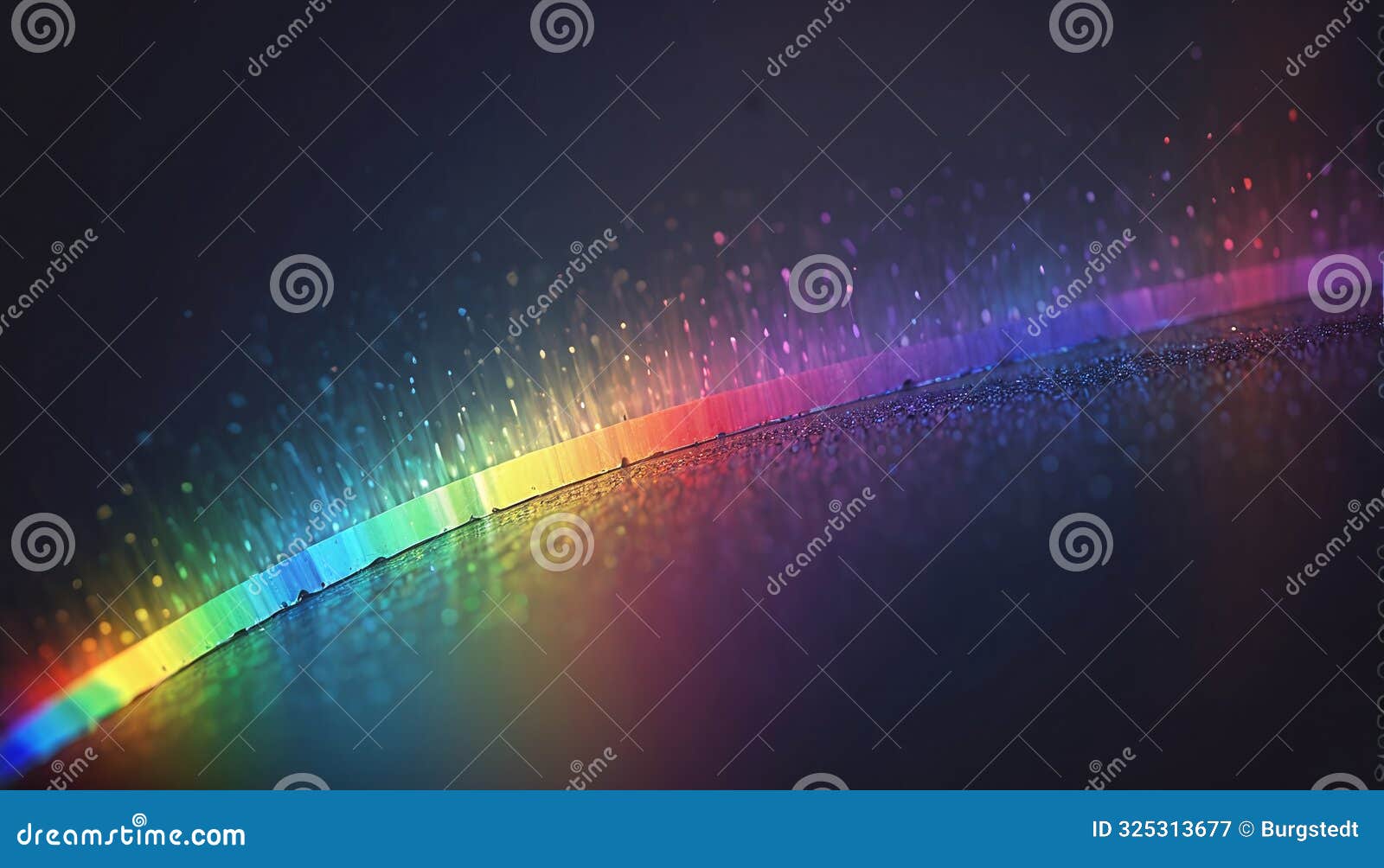 Colored Abstract Lines of Light that Visualize the Refraction and the ...