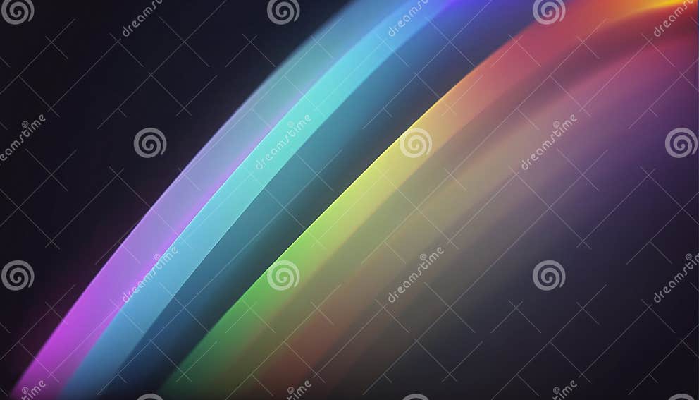 Colored Abstract Lines of Light that Visualize the Refraction and the ...