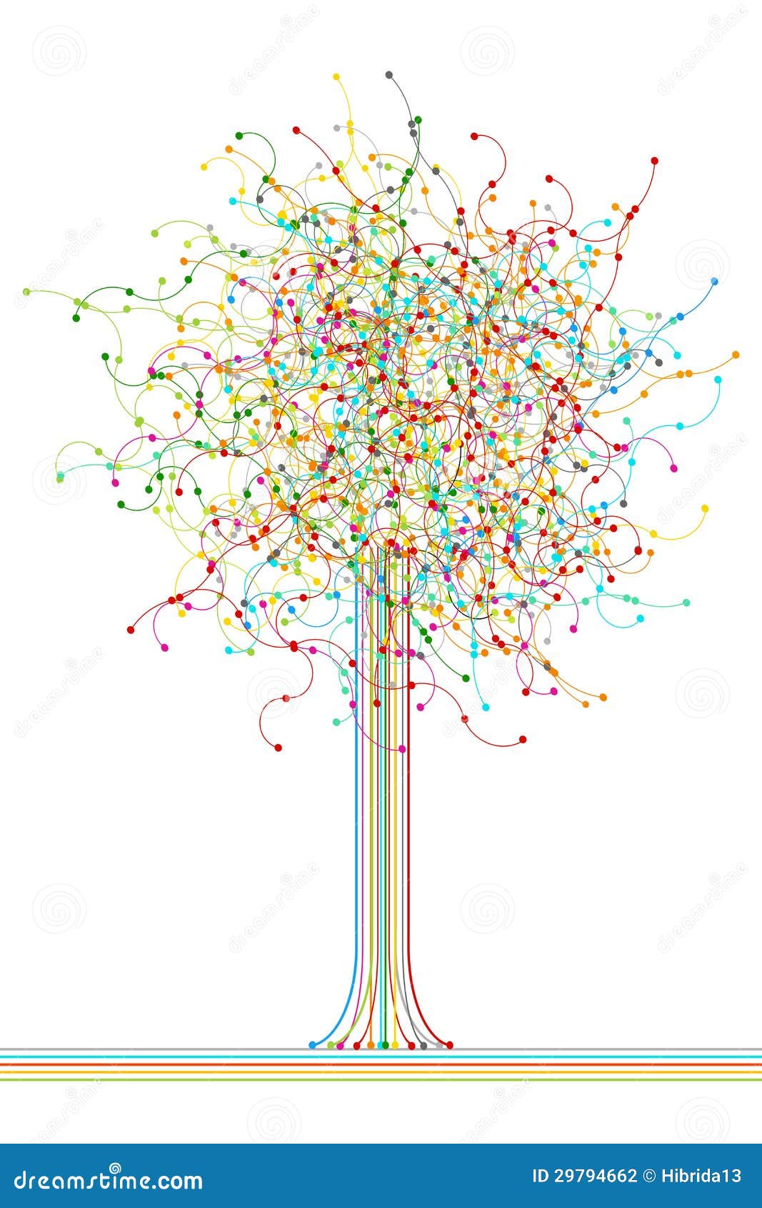 Network Tree Brain Vector Illustration | CartoonDealer.com #91890298